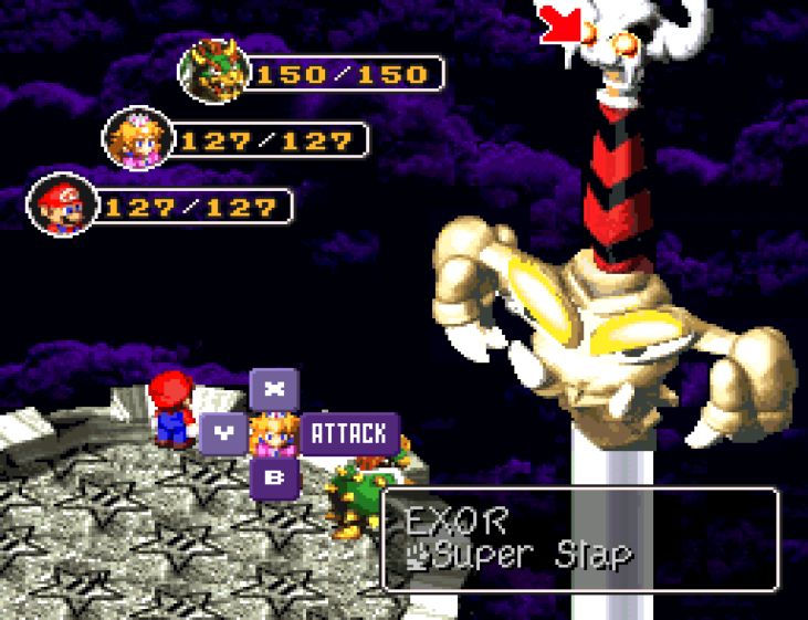 Exor Boss Battle - Super Mario RPG Walkthrough and Guide