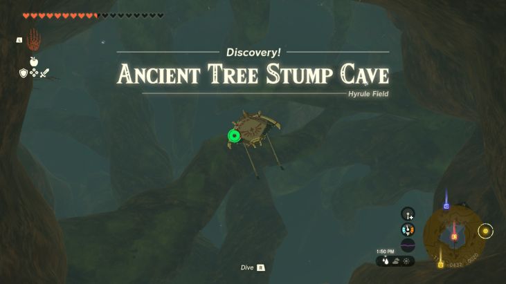 Ancient Tree Stump Cave - The Legend of Zelda: Tears of the Kingdom Guide