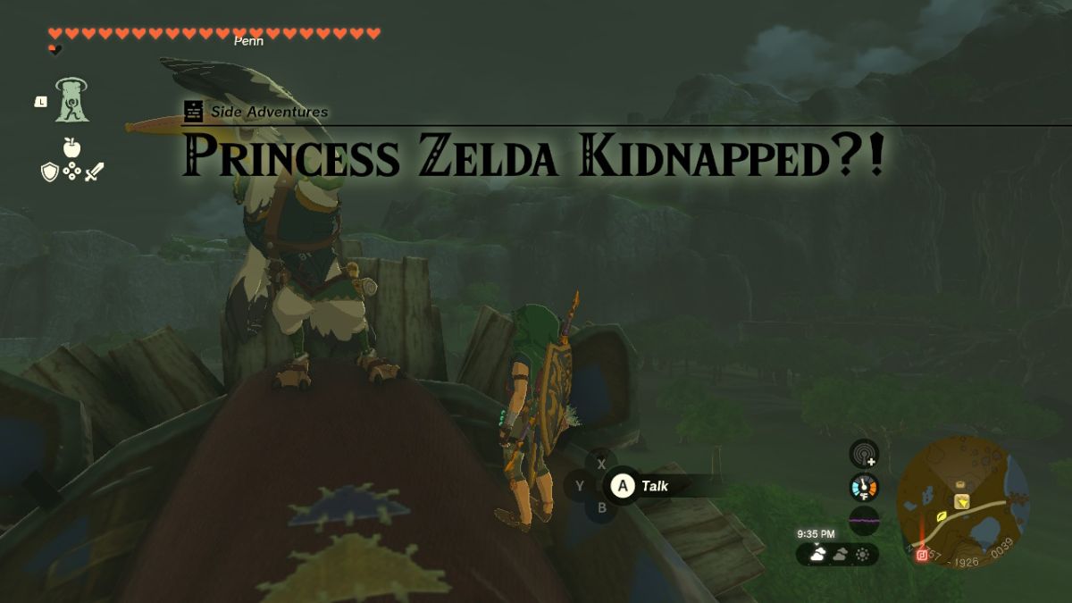 Kidnapped Princess Zelda