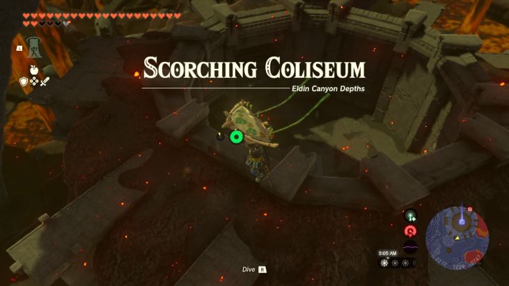 Scorching Coliseum - The Legend of Zelda: Tears of the Kingdom Guide